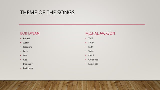 Bob dylan and_michael_jackson_presentation_ | PPTX