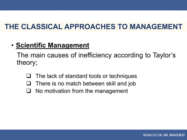 classical approaches to management | PPTX | Mechanical and Industrial ...
