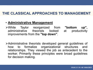 classical approaches to management | PPTX