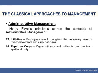 classical approaches to management | PPTX