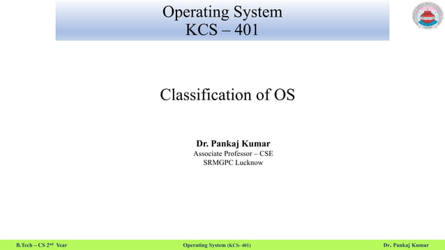 Classification of Operating System | PPTX | Operating Systems ...