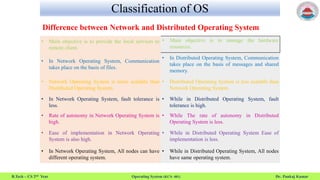 Classification of Operating System | PPTX | Operating Systems | Computer Software and Applications