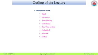 Classification of Operating System | PPTX