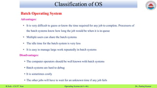 Classification of Operating System | PPTX