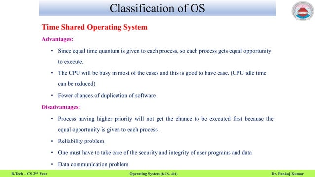 Classification of Operating System | PPTX | Operating Systems ...