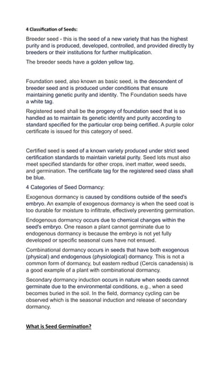 4 Classification of Seeds according to its characteristics | DOCX