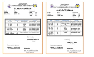 4 class program 2013 2014 | DOCX