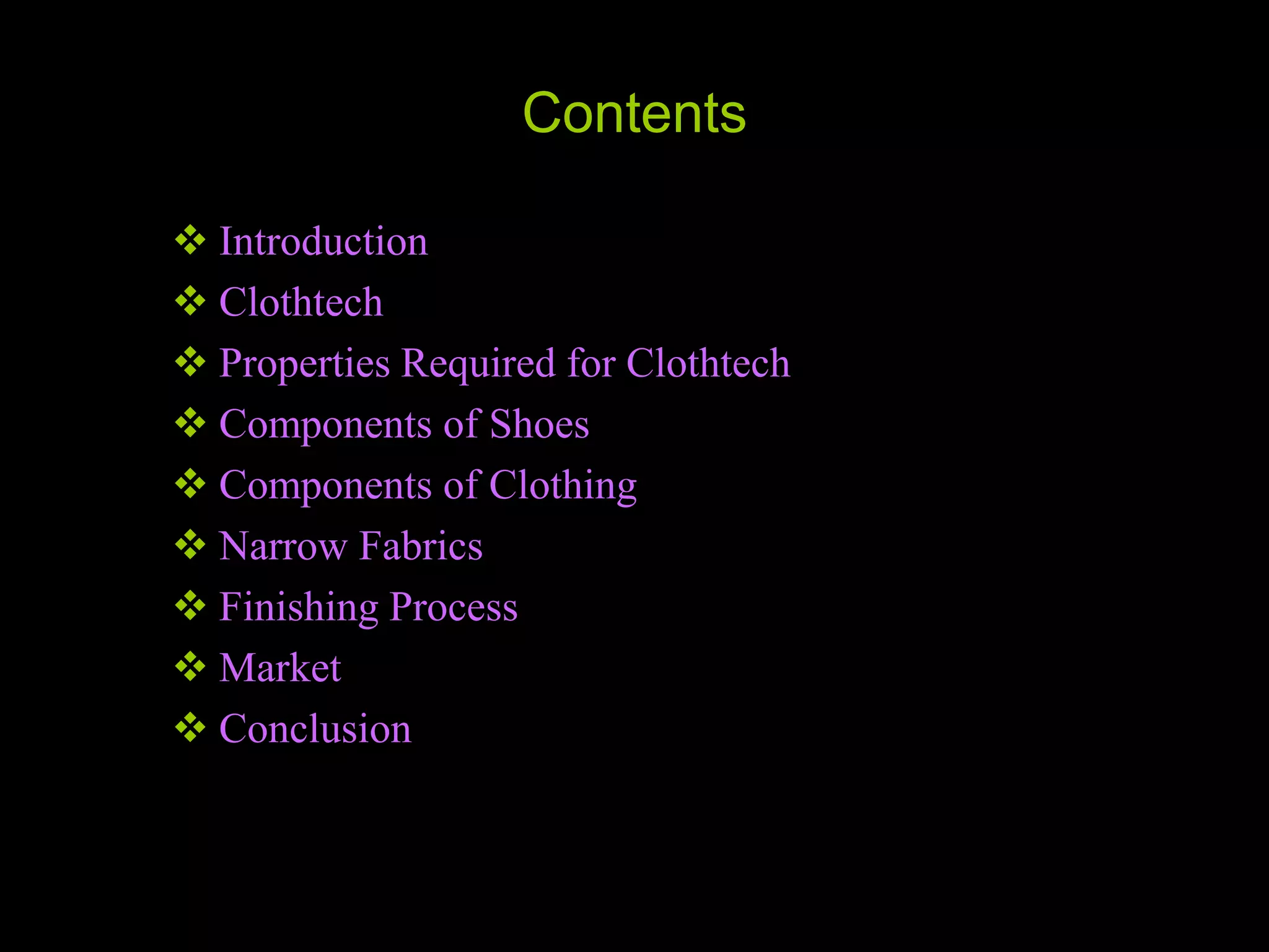 Clothtech Technical Textile | PPT