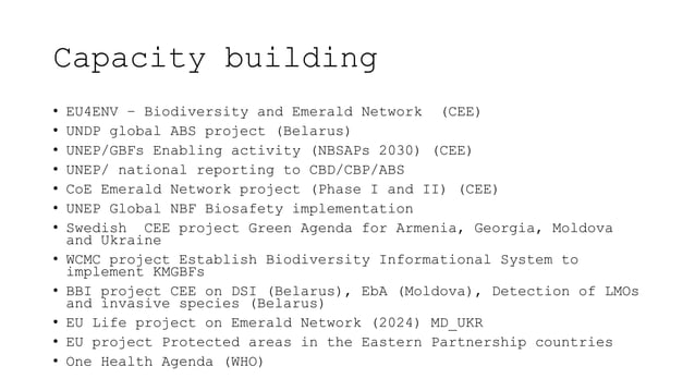 Biodiversity in CEE countries CBD challenges and opportunities for ...