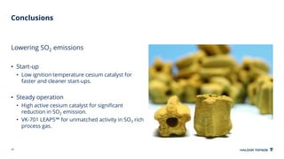 Tailor-made catalyst solutions to meet the demands for lower SO2 ...