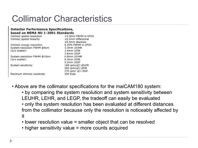 Collimators in nuclear cardiac imaging | PPTX
