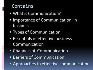 Communication fundamentals | PPTX