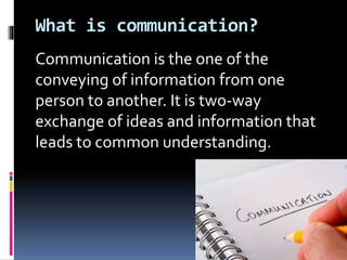 Communication fundamentals | PPTX