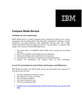Compare Blade Servers | PDF