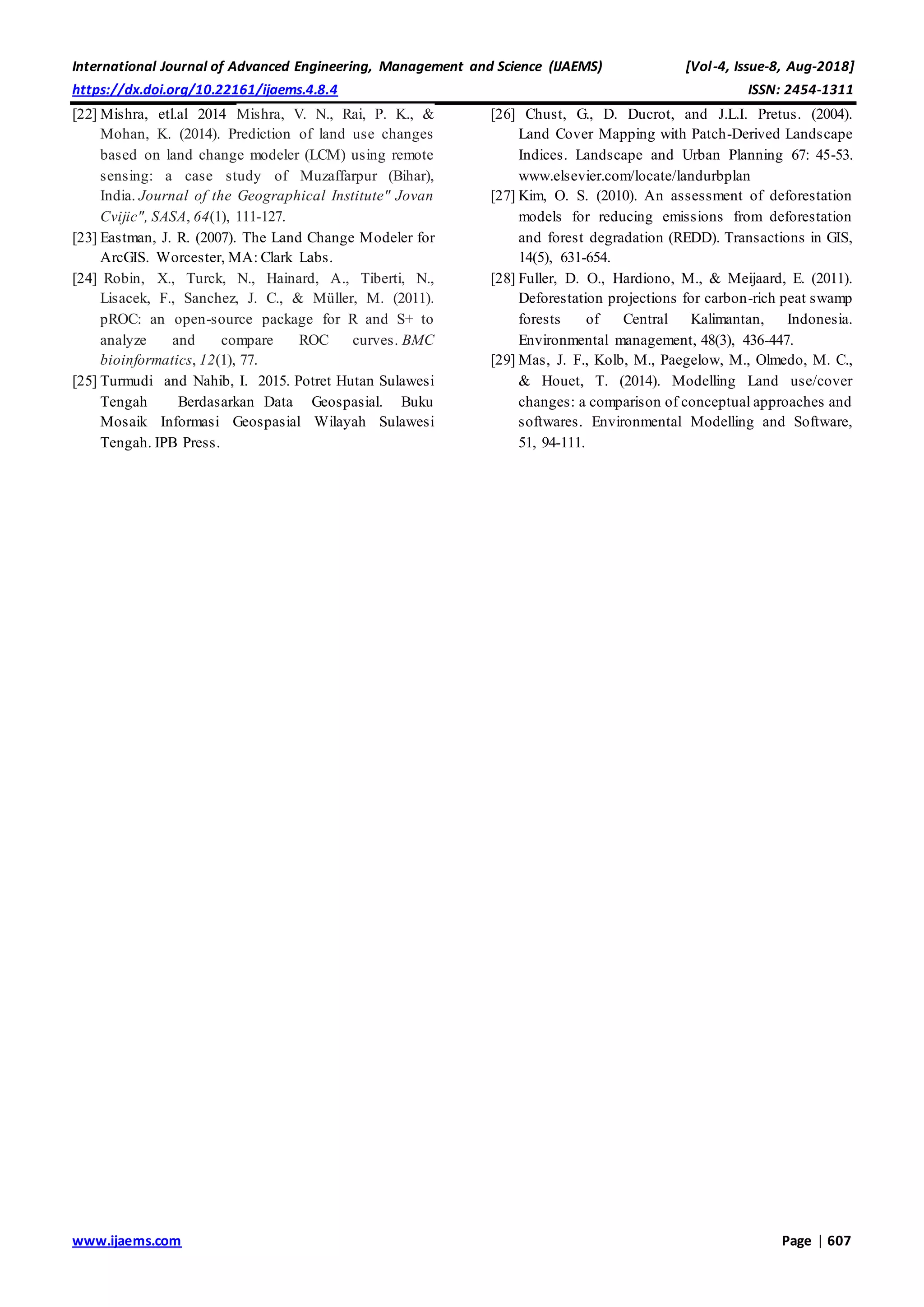 Comparing of Land Change Modeler and Geomod Modeling for the Assessment of Deforestation (Case ...