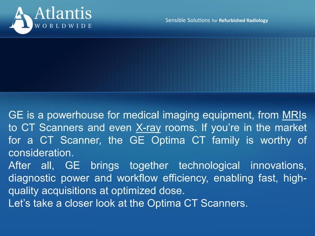 4 Comparisons: GE Optima CT Scanners | PDF | Technology Industry | Industries