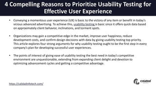 4 Compelling Reasons to Prioritize Usability Testing for Effective User ...