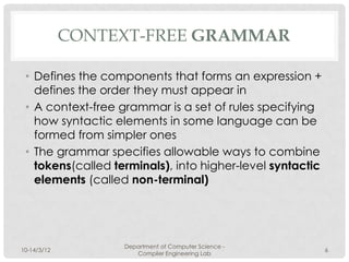 4 compiler lab - Syntax Ana | PPTX