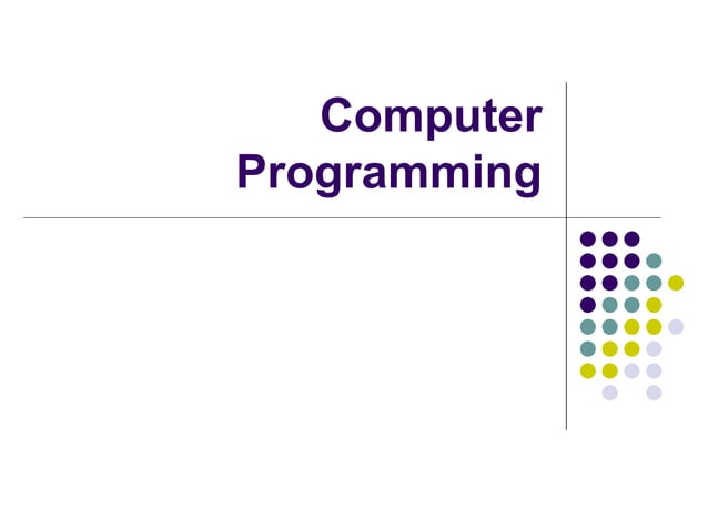 Basic Introduction to Computer Programming.ppt Basic Introduction to Computer Programming.ppt