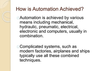 4 computer assisted control and automation | PPTX