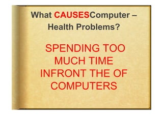 Computer health related problems | PDF