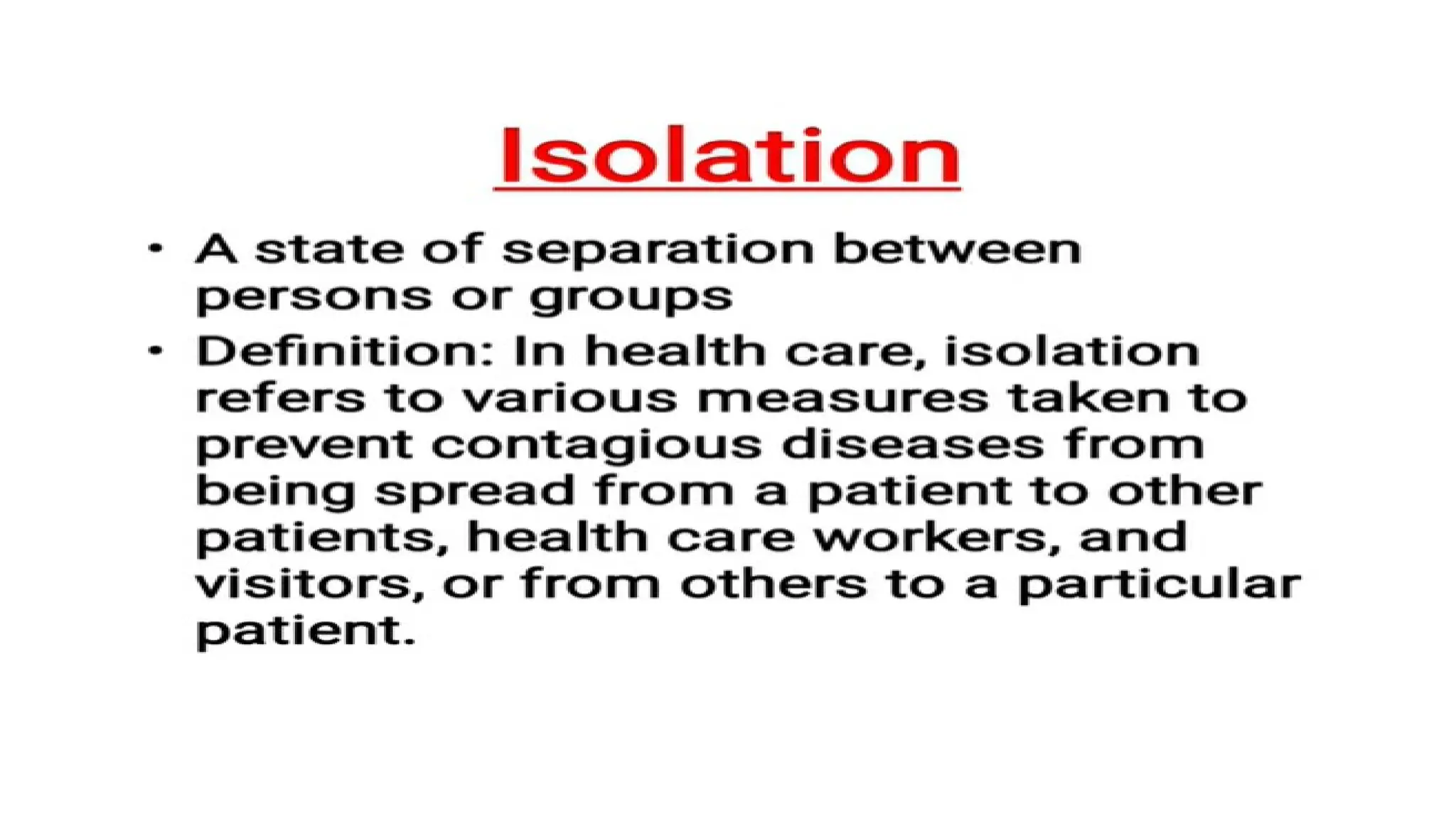 Concept of isolation - Microbiology for CMW and LHV | PPT