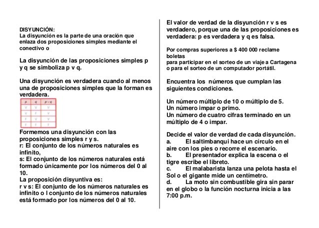 4 conjunción disyunción implicación equivalencia