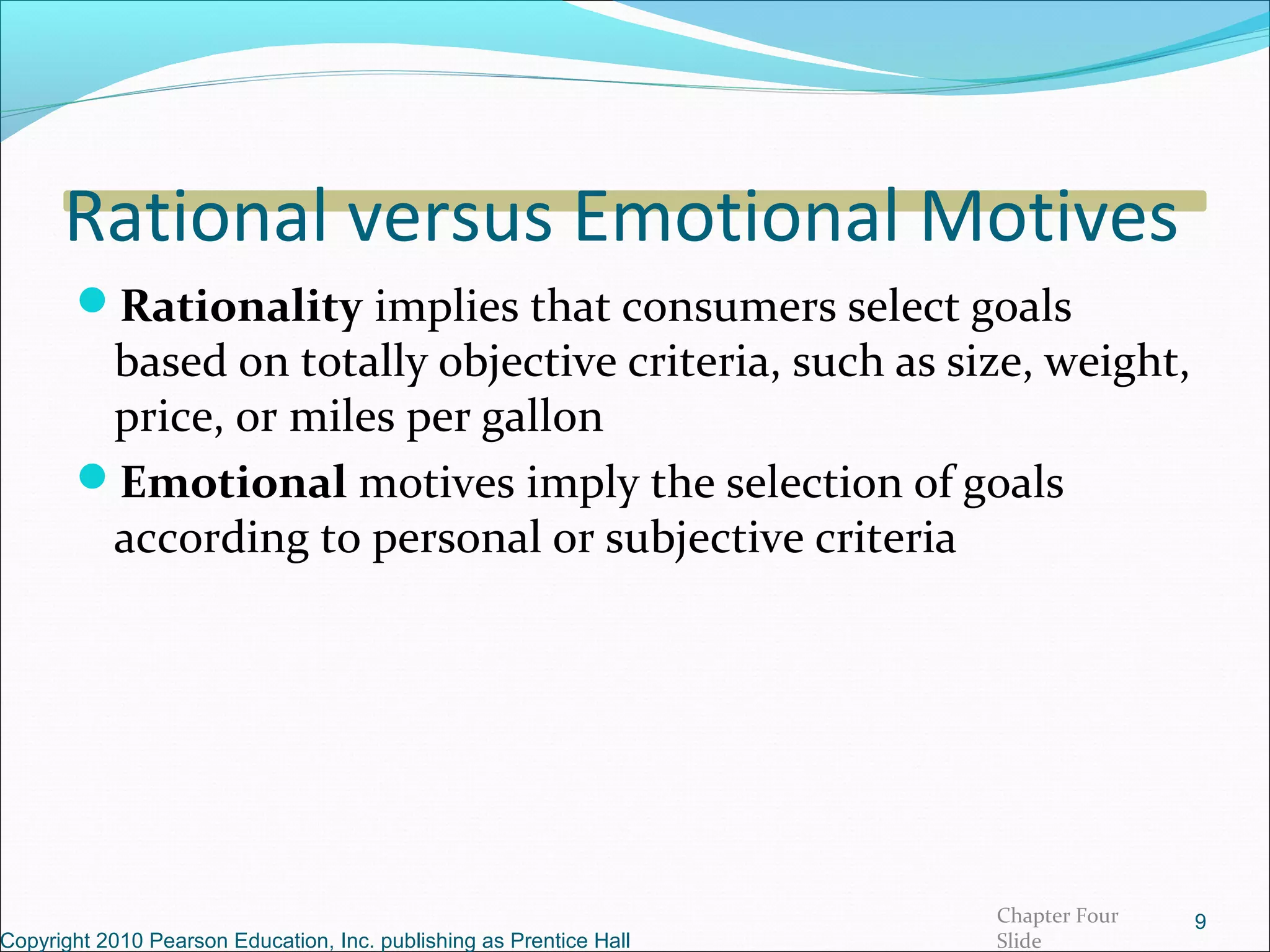 Consumer Behaviour Chapter 4 Consumer Motivation | PPT