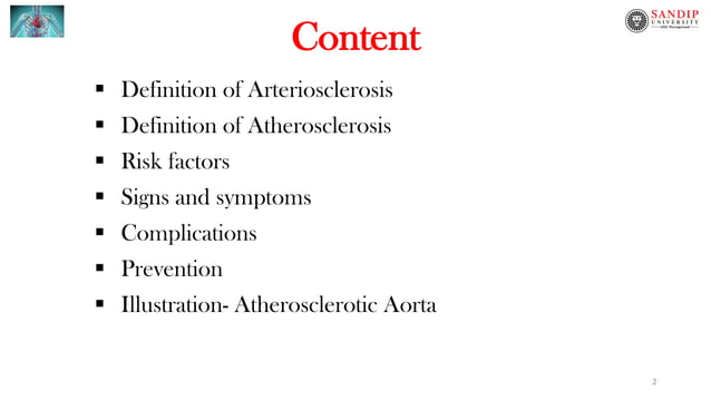 Cardiovascular Pathophysiology- Coronary Atherosclerosis and Arteriosclerosis | PPT