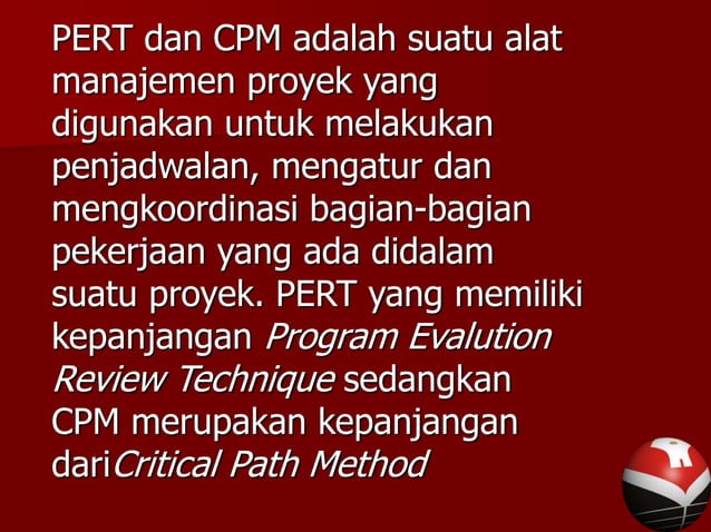 CPM DAN PERT | PPT