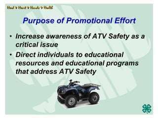 ATV Safety Summit: Traning Innovations - 4-H ATV Safety Program ...