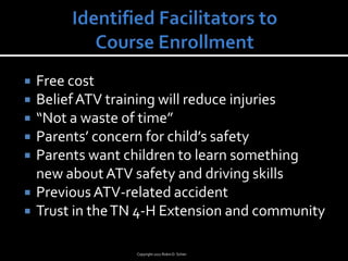 ATV Safety Summit: Training the Next Generation - Barriers and ...