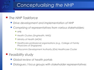 Planning the Development of the Singapore National Health Portal | PPT