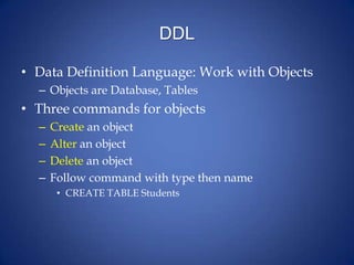 4 create database | PPTX