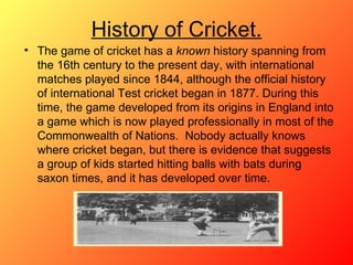 Cricket England | PPT