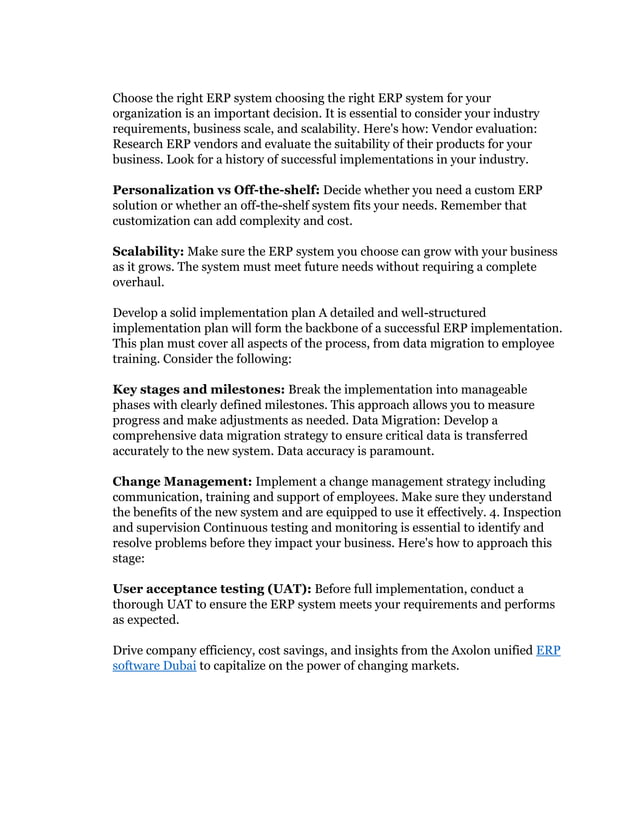 4 Critical ERP Implementation Strategies for Efficient Deployment.pdf | Business | Business and ...