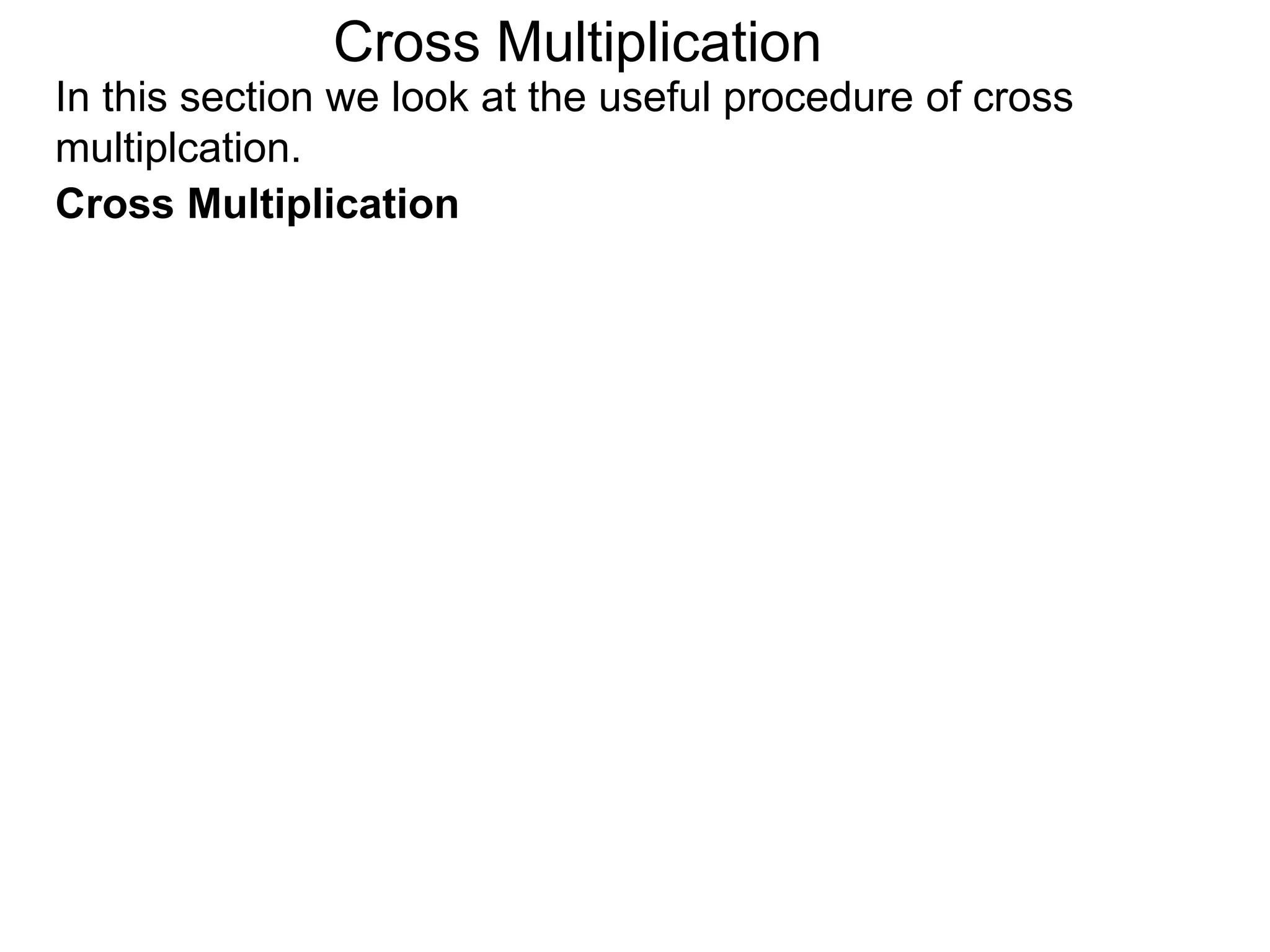 4 cross multiplication | PPTX