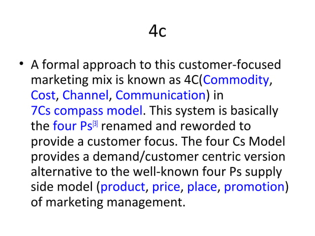 4c's & 7c's of marketing | PPT