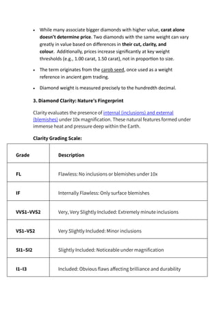 4C's of Diamonds: A Universal Grading Standard | PDF