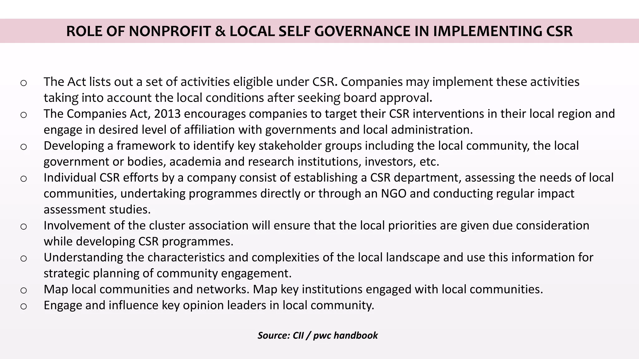 csr key stakeholders | PPT