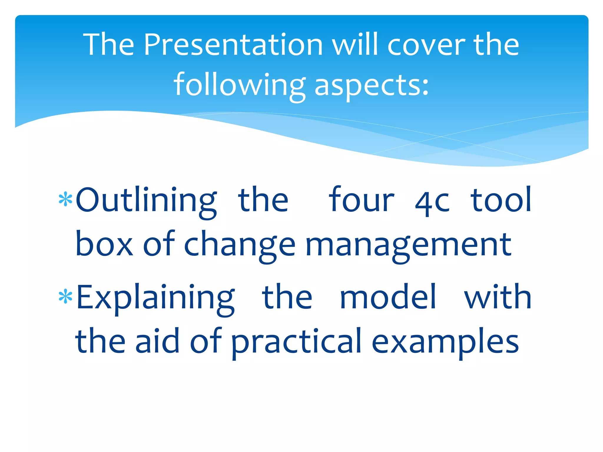 4c tool box of change management | PPTX | Business Administration ...