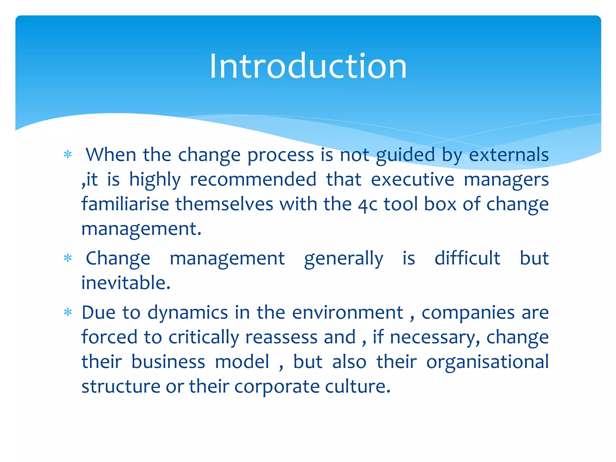 4c tool box of change management | PPTX | Business Administration ...