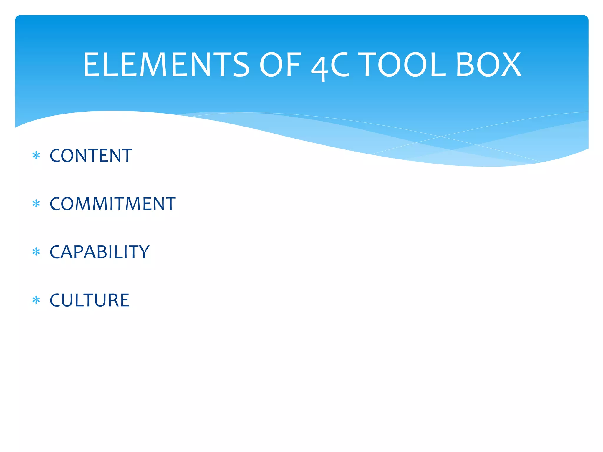 4c tool box of change management | PPTX | Business Administration ...