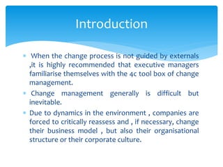 4c tool box of change management | PPTX