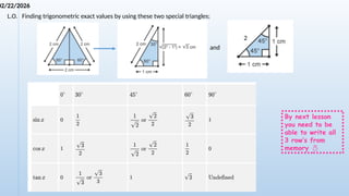 Working with Trigonometric exact values.pptx