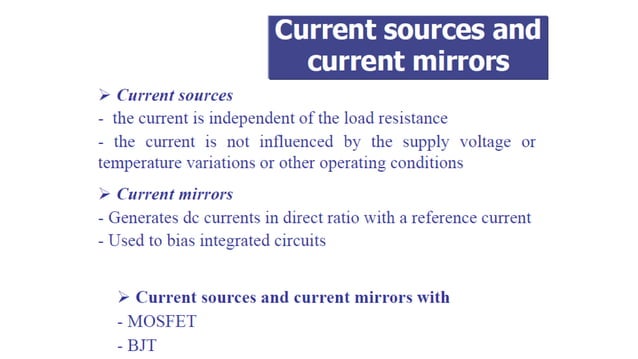 4 Current Mirrors 2022.pptx | Physics | Science