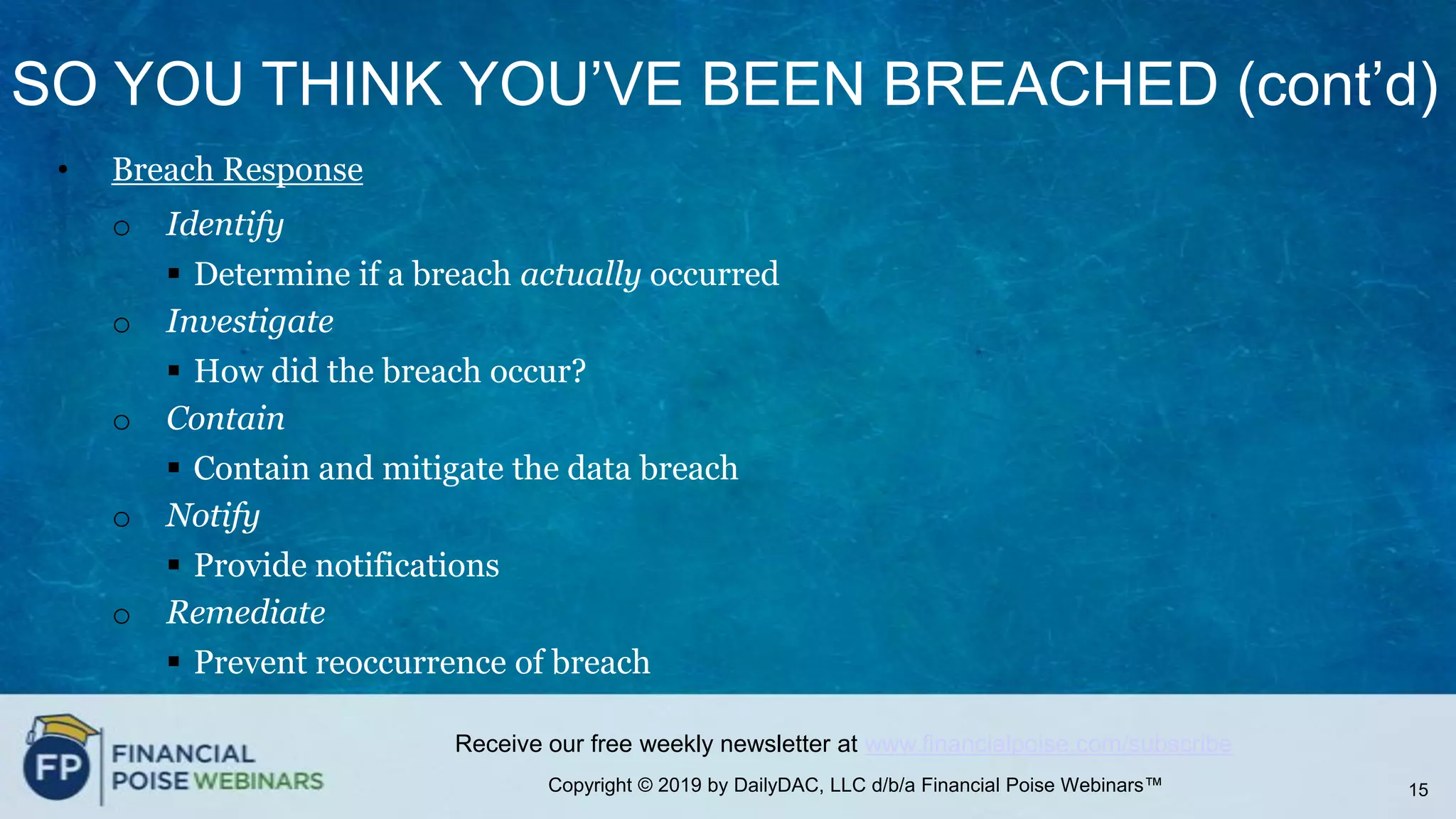Data Breach Response: Before and After the Breach (Series ...