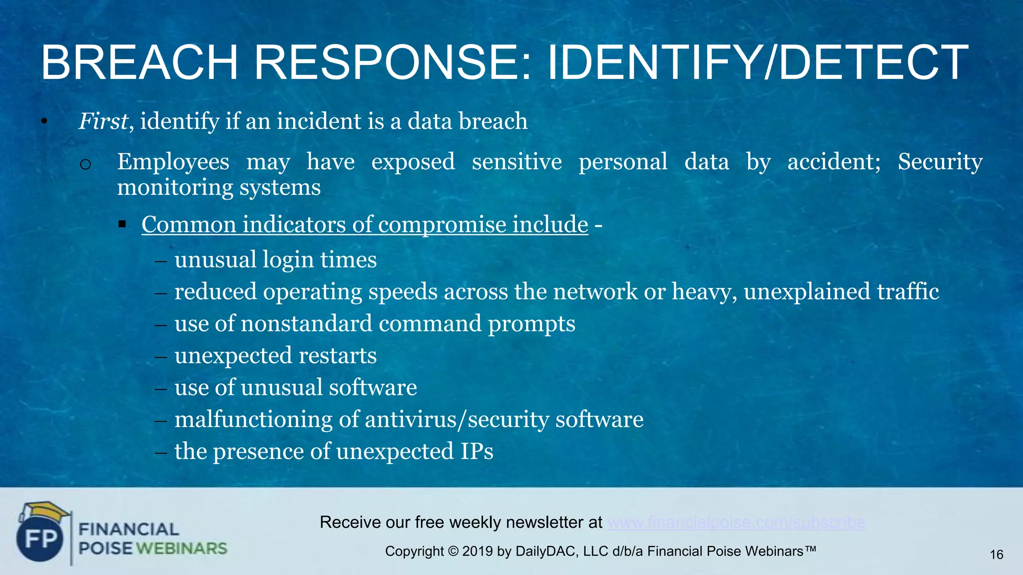 Data Breach Response: Before and After the Breach (Series ...