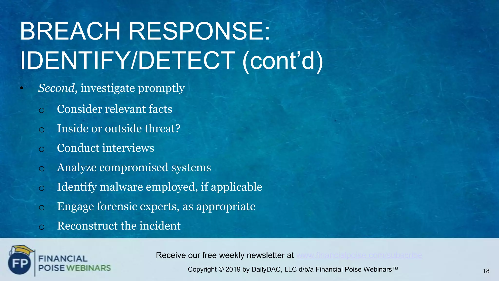 Data Breach Response: Before and After the Breach (Series ...