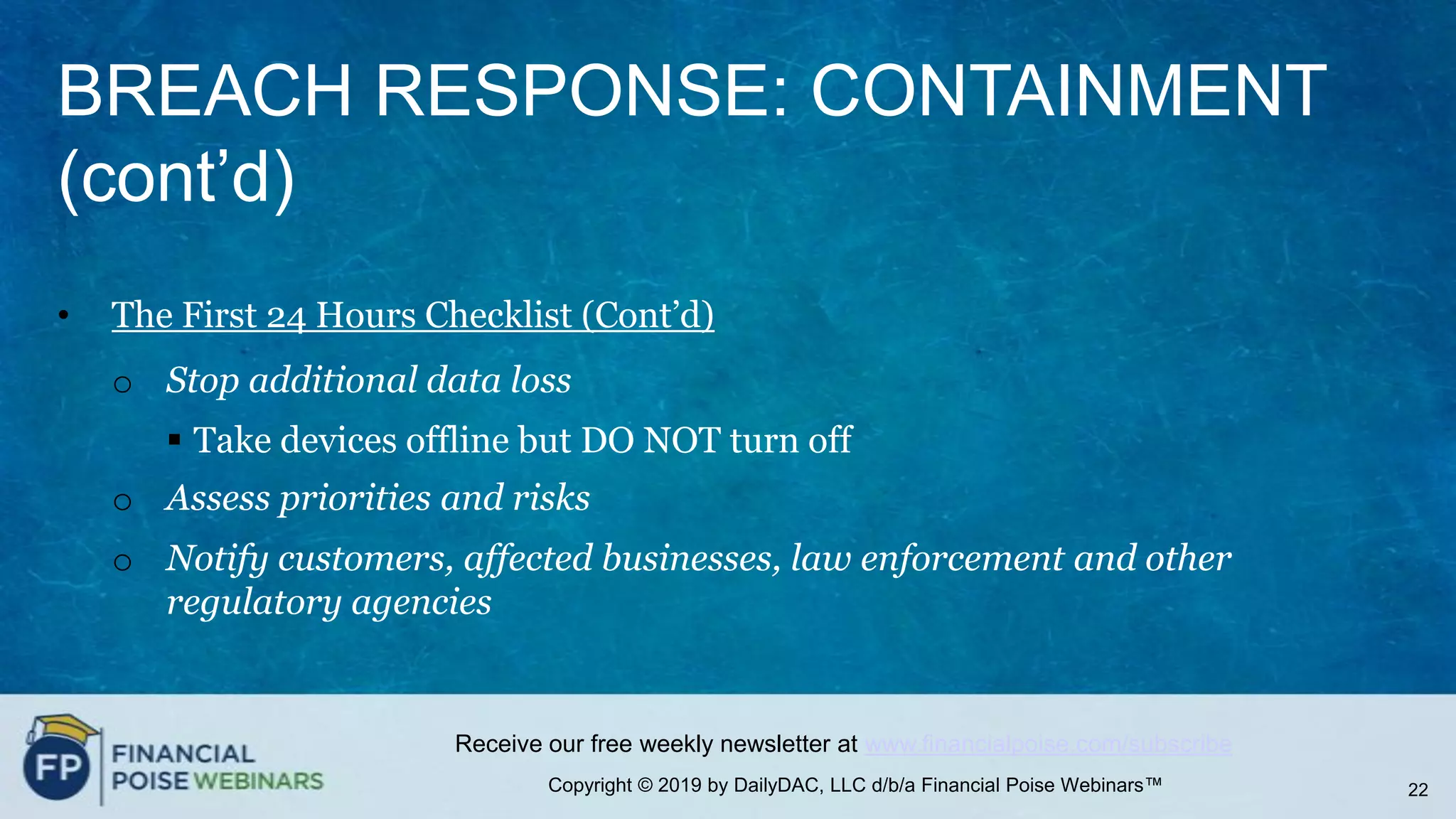 Data Breach Response: Before and After the Breach (Series ...